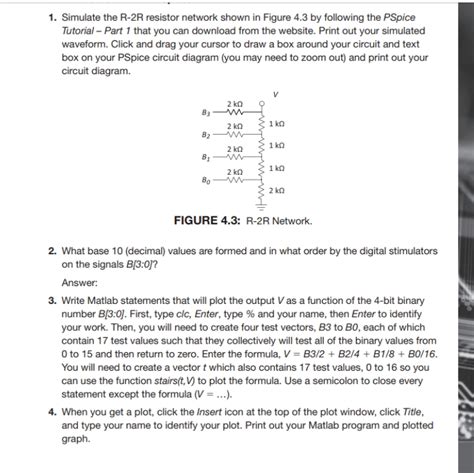 Solved Simulate The R R Resistor Network Shown In Figure Chegg Com