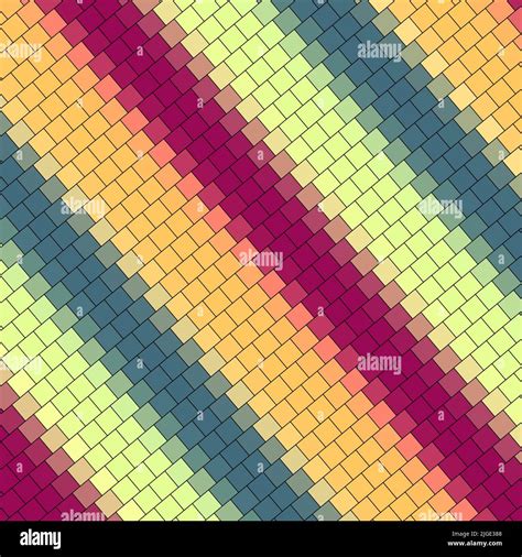 Abstract Squared Colorful Palette Brick Wall Texture Background With