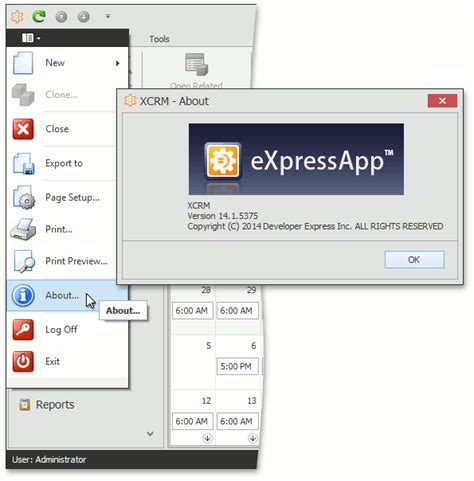 aboutinfo class xaf cross platform app ui and web api