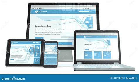 Responsive Web Design Stock Illustration Illustration Of Mobile