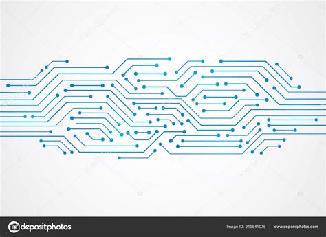 Abstract Technology Background Blue Circuit Board Pattern Stock Vector By ©supakritleelagmail