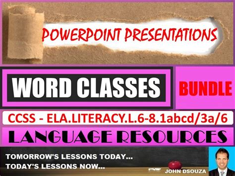 Word Classes Powerpoint Presentations Bundle Teaching Resources