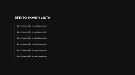 lista animada com efeito hover css