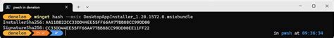 winget hash command microsoft learn