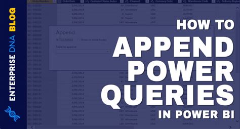 How To Append Power Queries Table In Power BI Enterprise DNA