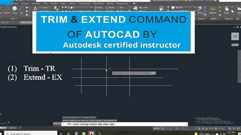 Autocad How To Trim And Extend Command In Hindi Autocad Beginners Youtube