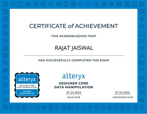 Rajat Jaiswal On Linkedin Alteryx Learning Certification Indiandotnet