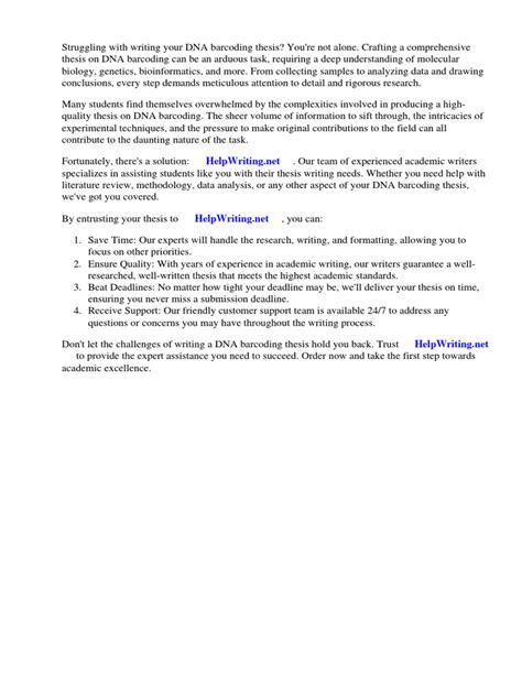 Dna Barcoding Thesis Download Free Pdf Species Bioinformatics