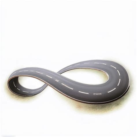 Infinity Road With Clouds Or Never Ending Road Design Advertisement