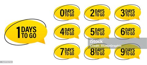 말풍선 갈 날 배지와 스티커가 남은 날 카운트 시간 판매 남은 일 수입니다 카운트 다운 왼쪽 일 배너입니다 카운트 다운 벡터 배너 템플릿입니다 세일 카운트다운 벡터 그림