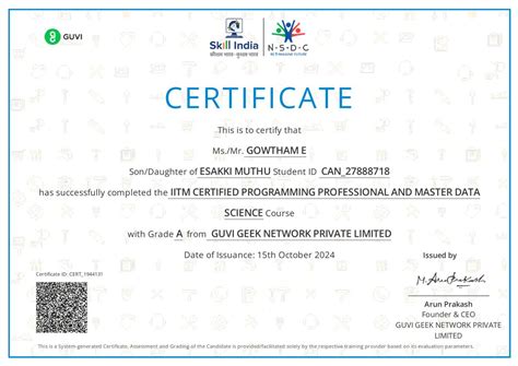 Gowtham E On Linkedin Datascience Programming Iitmadras Skilldevelopment Guvi Careergrowth