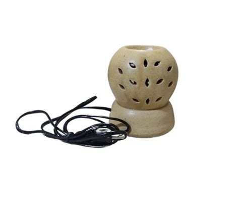 Round Electric Aromaoil Diffusers With Leaf Patternsmotifs Beige