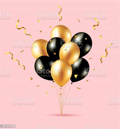 꽃다발 사실적인 3d 풍선 사문석 색종이의 무리 카드 파티 디자인 전단지 포스터 장식 배너 웹 광고에 대 한 벡터 일러스트 레이 션 3차원 형태에 대한 스톡 벡터 아트 및