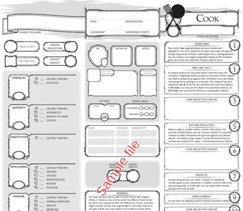 The Best Dnd Character Sheets Custom Online Printable Fillable