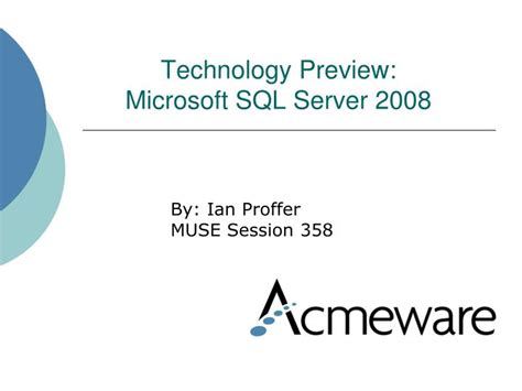 ppt technology preview microsoft sql server 2008 powerpoint presentation id 228423