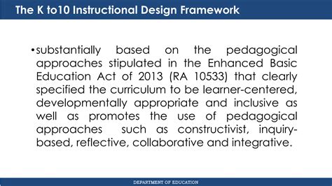 May29 Revision The K To 10 Instructional Design Framework Pptx