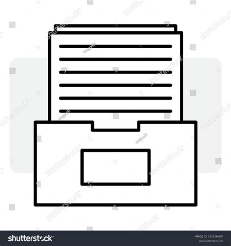 Paper Folder Icon Flat Style Document 库存矢量图（免版税）2143346507 Shutterstock