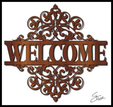 Scrollsaw Workshop Welcome Scroll Saw Pattern With Embellishments