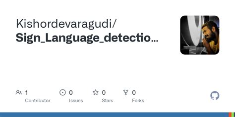 GitHub Kishordevaragudi Sign Language Detection Modular