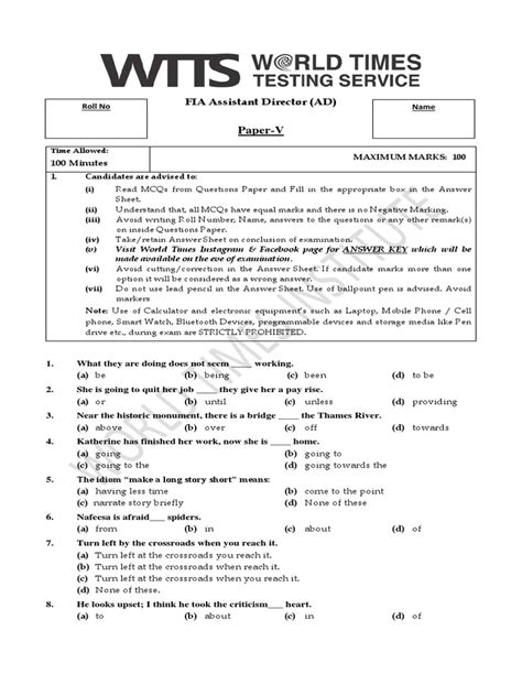 test mcqs pdf multiple choice