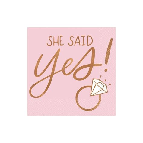 Servilletas Bn She Said Yes Partystock