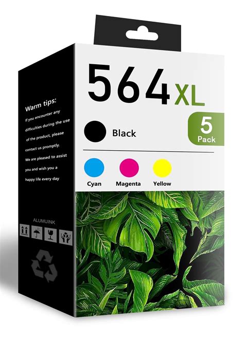 Alumuink 564xl Ink Cartridges Combo Pack 5 Pack Black Cyan Magenta