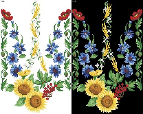 Схема для вишивки бісером на водорозчинному неклейовому флізеліні