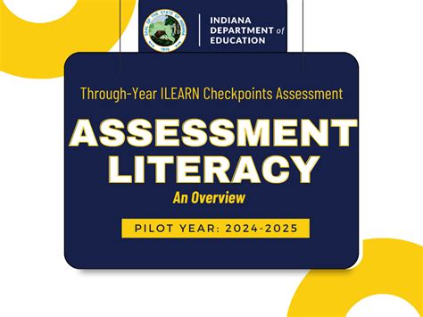 Learning Lab Assessment Literacy An Overview Through Year ILEARN Checkpoints Assessment