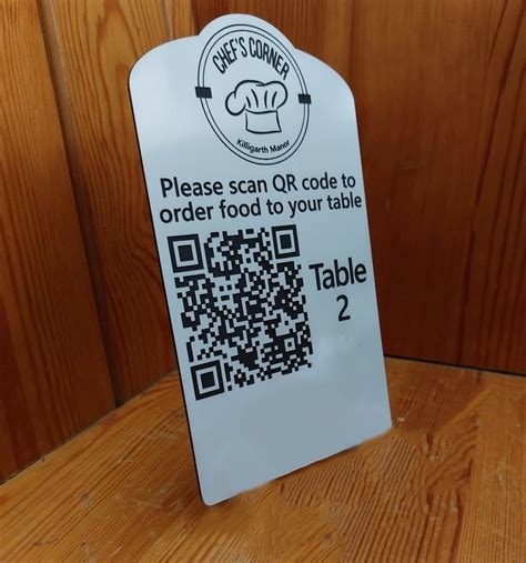 QR Code Table Number QR Code Menu Sign Table Number Etsy UK