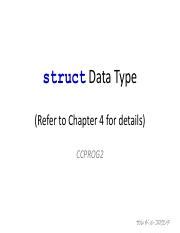 struct Data Structure pdf struct Data Type Refer to Chapter for details CCPROG サルバド ル