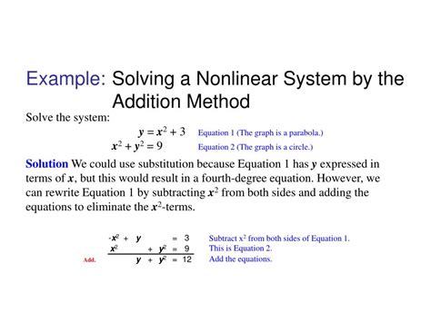 PPT Systems Of Nonlinear Equations And Their Solutions PowerPoint Presentation ID