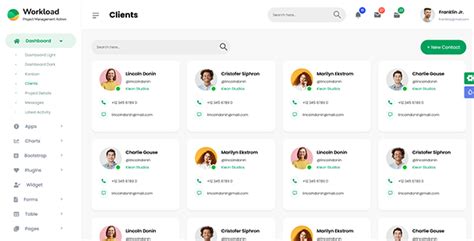 Workload Vite Project Management Admin Dashboard Template By Dexignlabs