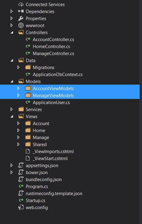 How To Change Default Folder Structure Of Asp Net Core App That Uses Individual Authentication