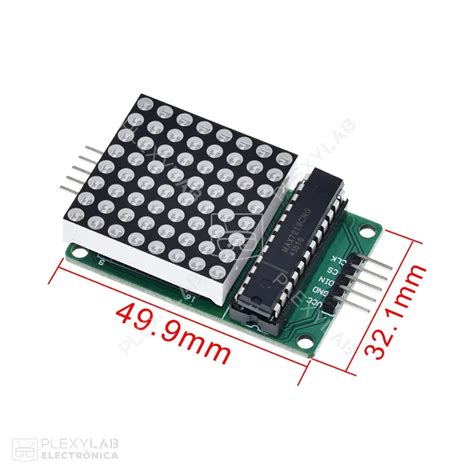 Max7219 Módulo Matriz De Leds 8x8 5v Cátodo Común Plexylab