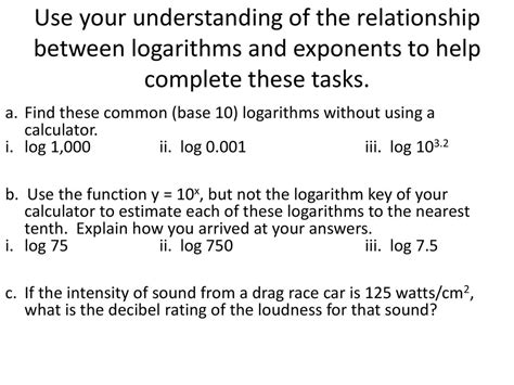 Unit Day Common Logs Ppt Download