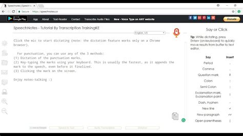 Speechnotes Tutorial Free Dictation Software Youtube