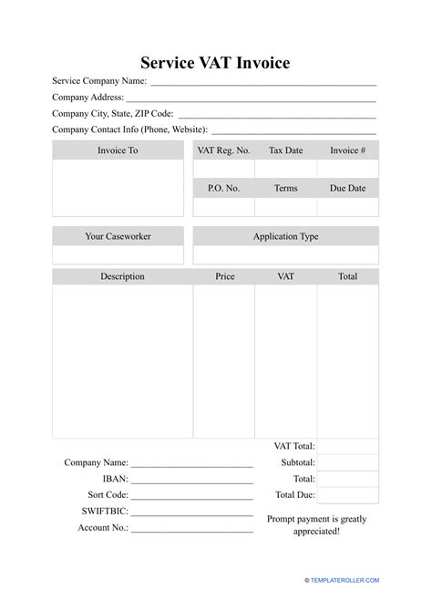 Service Vat Invoice Template Fill Out Sign Online And Download PDF Templateroller