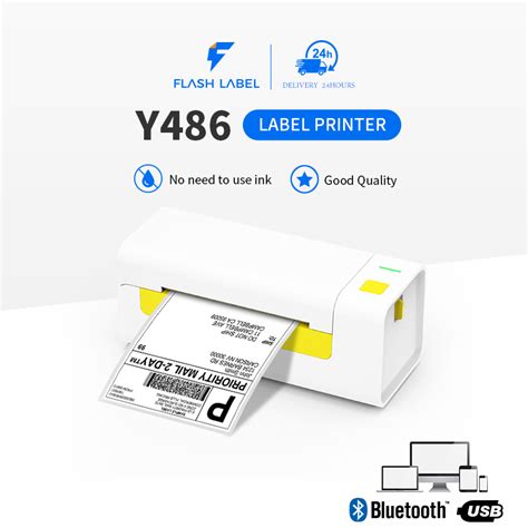 Flashlabel Y486 Waybill Printer 4inch Cellphone Bluetooth Usb Thermal