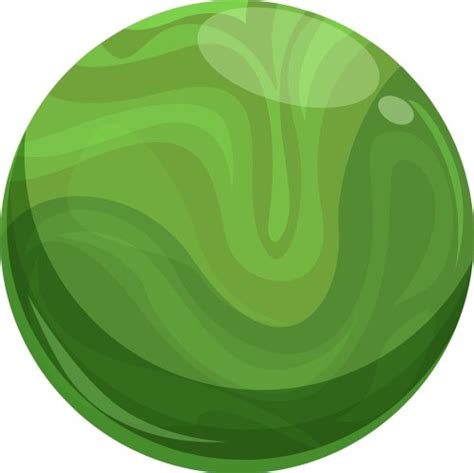 Green Asteroid Floating In Open Space With Craters