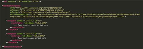 How To Write XML Changesets In Liquibase