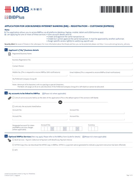 Fillable Online Uob Internet Banking Bisnis Fax Email Print Pdffiller