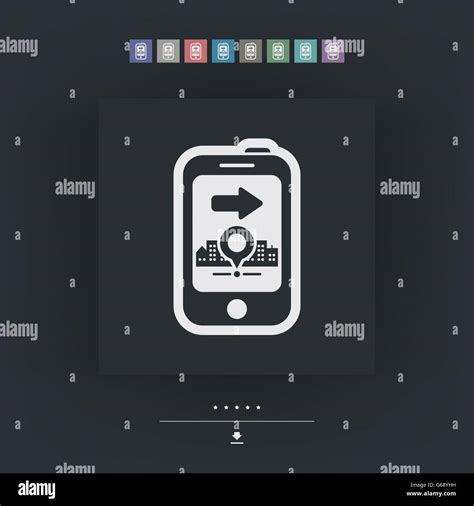 Smartphone Navigation System Stock Vector Image Art Alamy