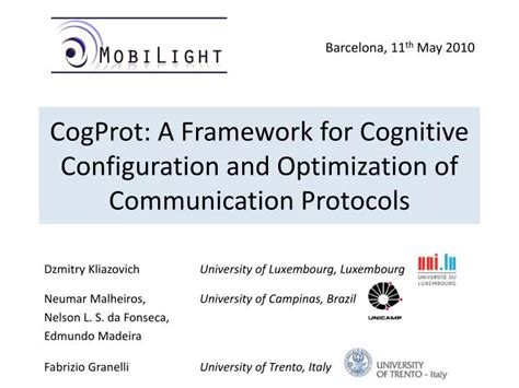 ppt cogprot a framework for cognitive configuration and optimization
