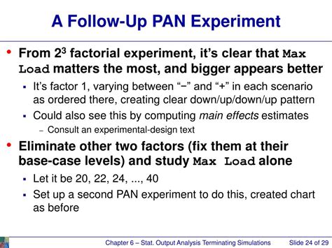 ppt statistical analysis of output from terminating simulations