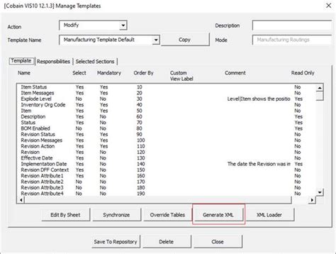 Export Template