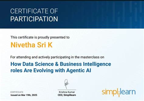 Datascience Businessintelligence Ai Agenticai Machinelearning Nivethasri Kannan