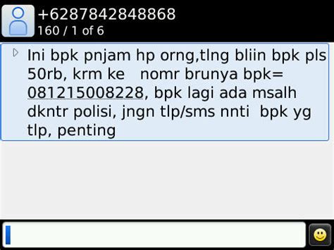 Broadcast Message Penipuan Lewat SMS
