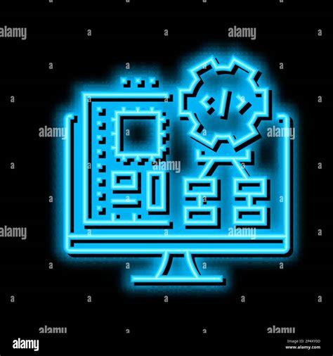Embedded Software Neon Glow Icon Illustration Stock Vector Image Art Alamy