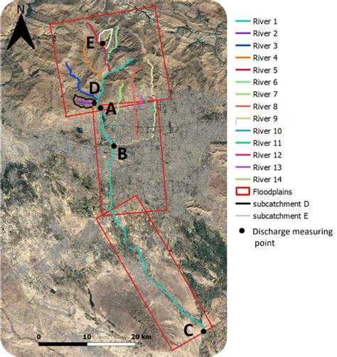 The 1d 2d Hydrodynamic Model For The Kan Catchment Discharge Is Download Scientific Diagram