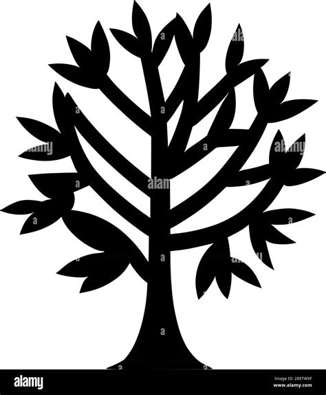 Tree Silhouette Tree Icontree Vector Illustration Nature Forest